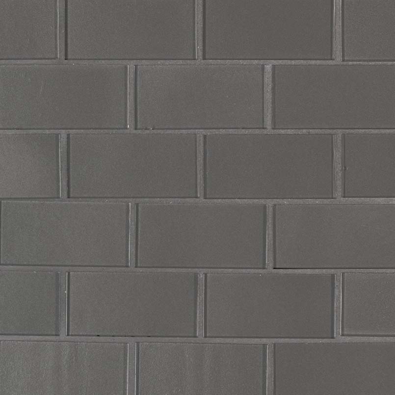 Metallic Gray Subway 2x4x8mm Glass Backsplash Tile - Kitchen Cabinets ...