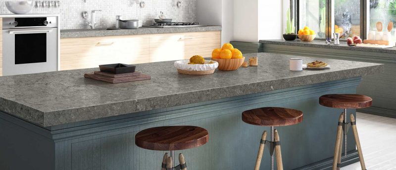 Fantasy Gray Quartz Countertop - Kitchen Cabinets & Tiles, NJ | Art of Kitchen Tile