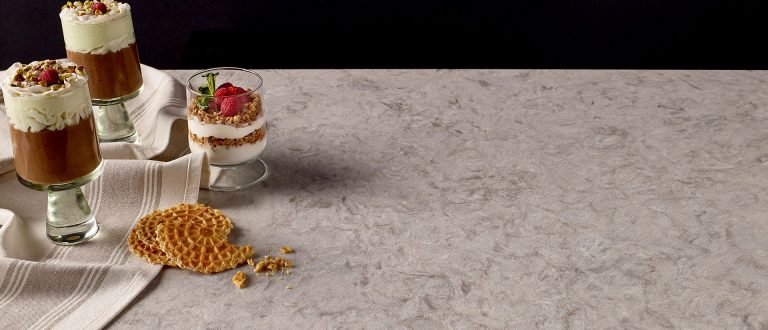 Rolling Fog Quartz Countertop - Kitchen Cabinets & Tiles, NJ | Art of ...