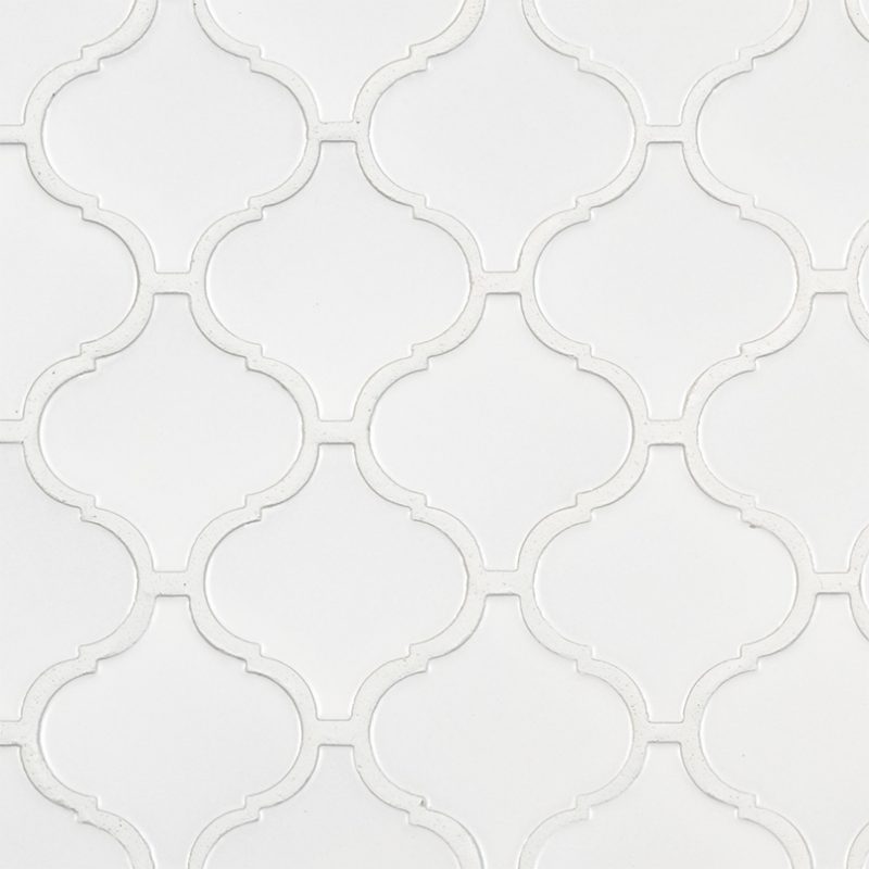 Retro Bianco Arabesque 6mm Matte - Kitchen Cabinets & Tiles, NJ | Art ...