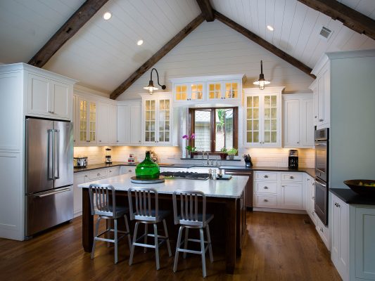 Soft White on Maple Flush Inset using Heritage Door - Kitchen Cabinets ...